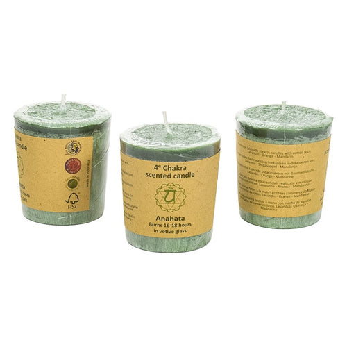 Votief geurkaarsje 4e chakra – Ananda Spiritual Living